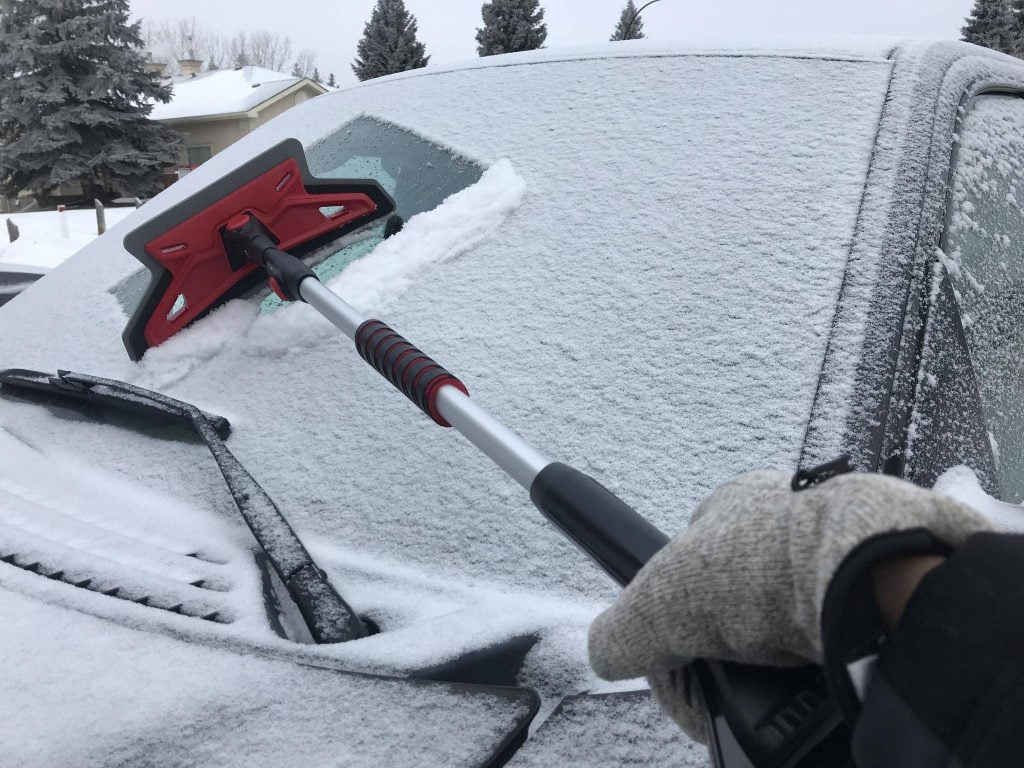 True Temper 36-inch Scratch-Free Snow Brush Review - Organize With Sandy