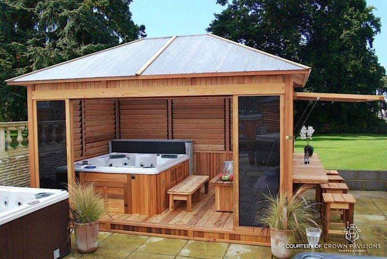 12 Mesmerizing and Attractive Hot Tub Enclosure Ideas - Organize With Sandy