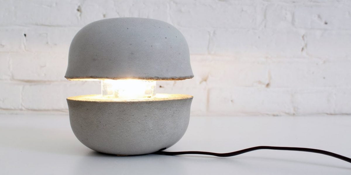 How to Make DIY Concrete Lamps - Organize With Sandy