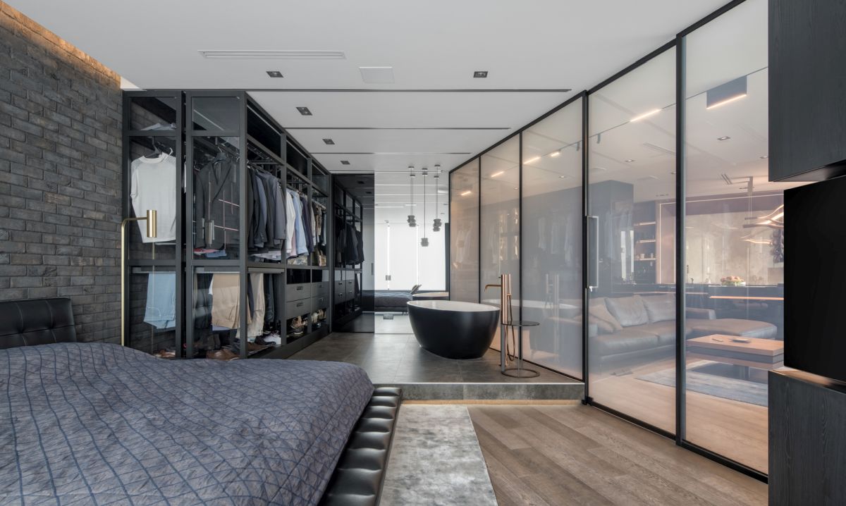 Crazy Modern Glass Wall Partition Ideas for a Loft Apartment - Organize ...